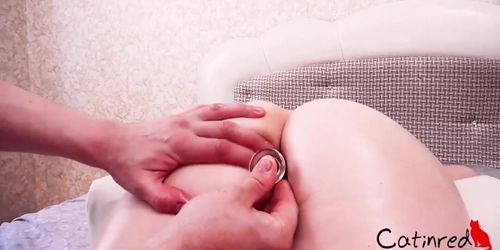 Milf First Anal Sex After Oil Massage Closeup
