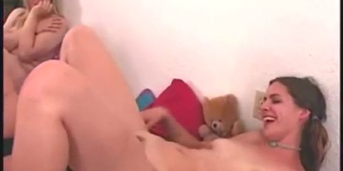 Lesbian Amateur Strapon Fuck In Party Game Group Sex